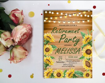 Sunflower invitation | Etsy