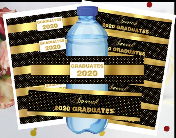 Prom Send-off Water Bottle Label Prom Printable Labels Glam Prom Party ...
