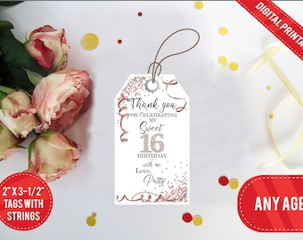 Sweet 16 Tags - Etsy