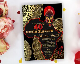 African Invitation - Etsy