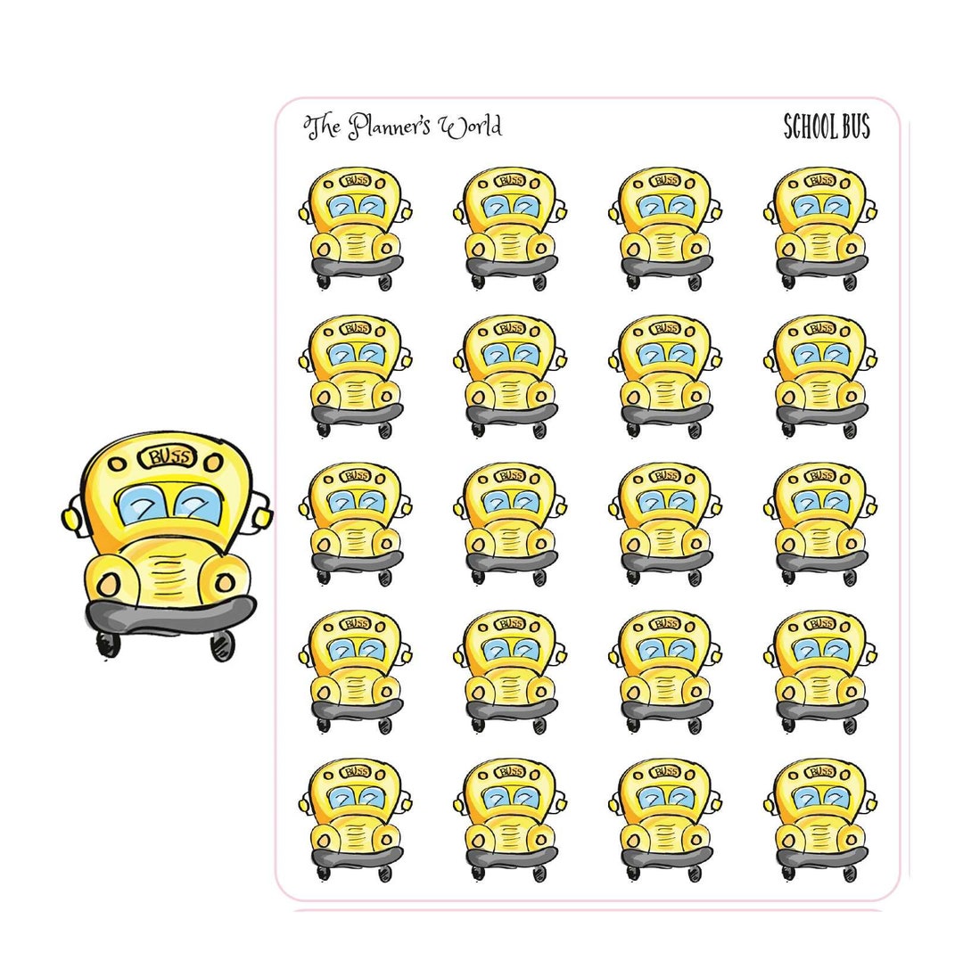 School Bus Planner Stickers - Etsy