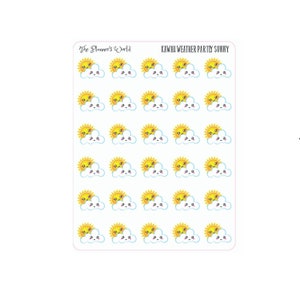 Weather Sticker Mini Weather Icon Planner Stickers - Etsy