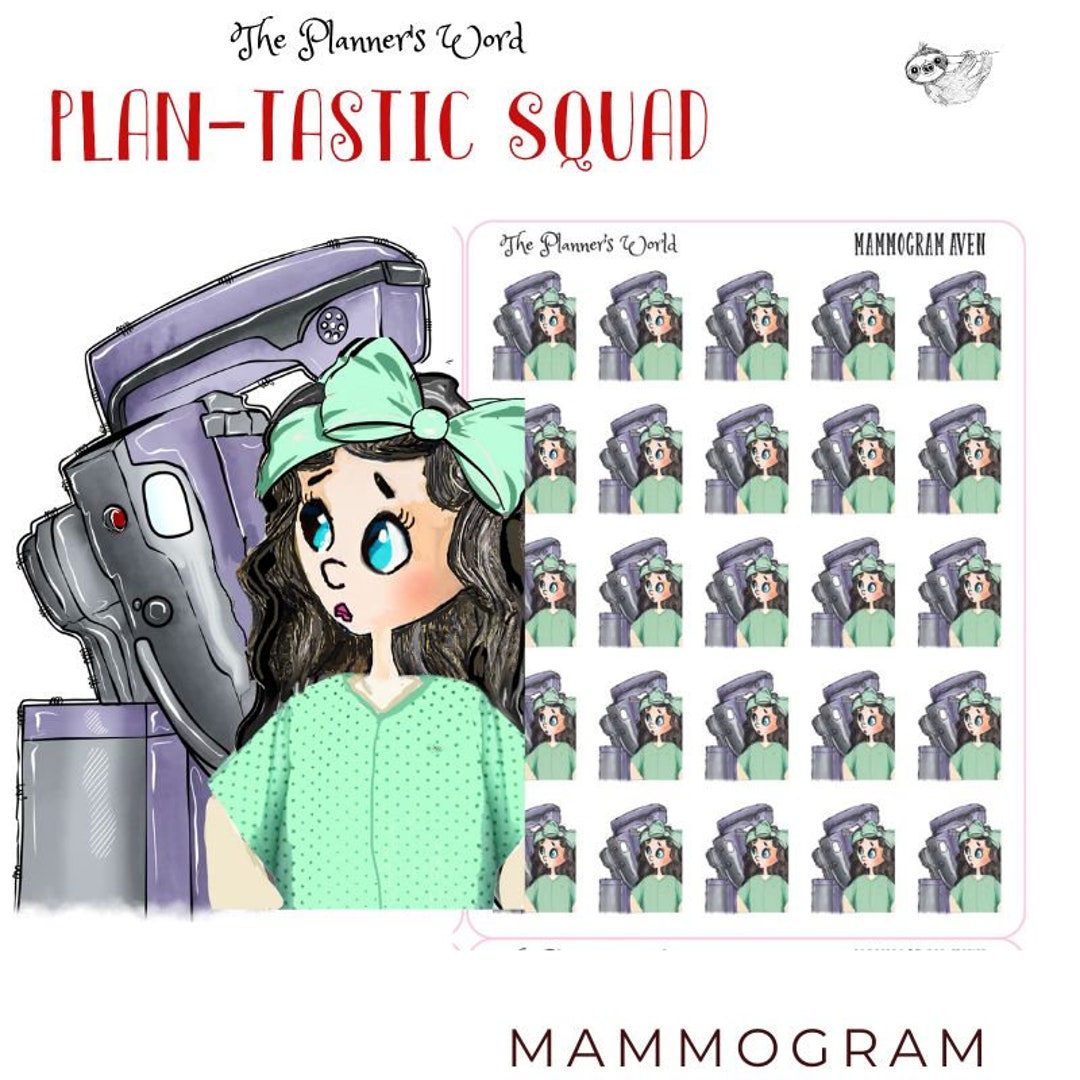 Mammogram Doctor Appointment Planner Stickers Plan-tastic Squad Planner ...