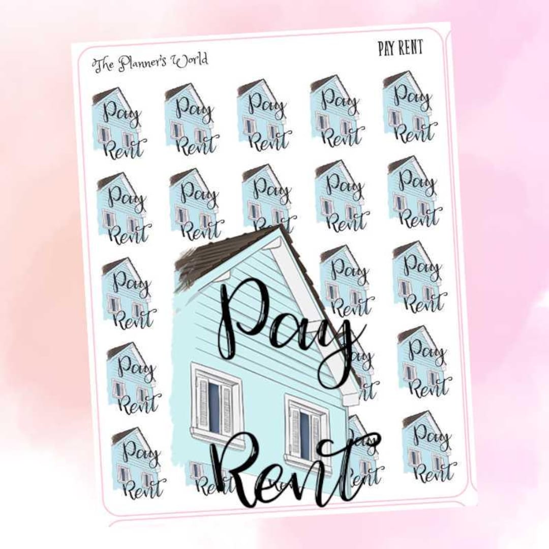Script-040 || Pay Rent Planner Stickers - Budget Tracker - Etsy