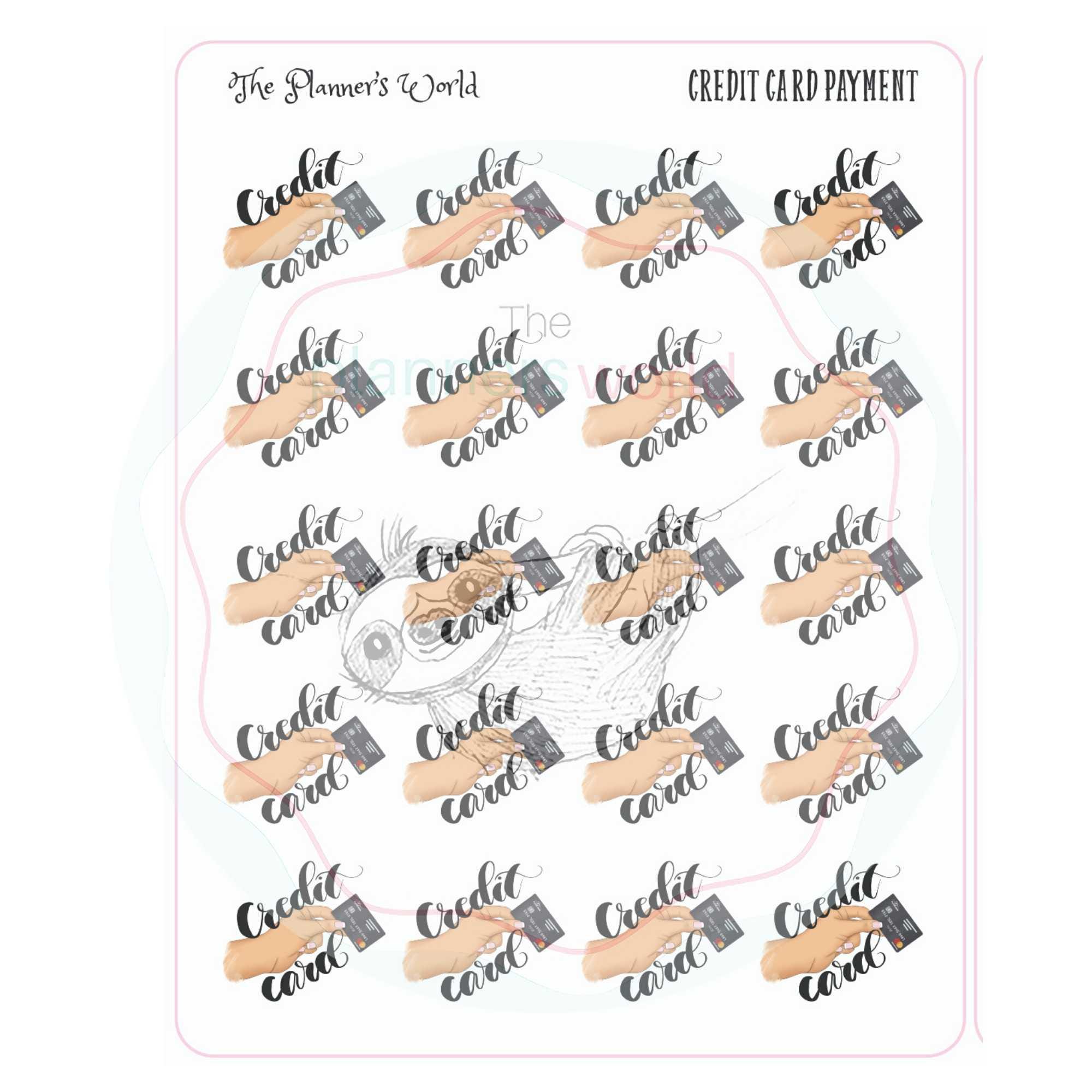 Bill Pay Stickers - Credit Card Planner Stickers - Finance Tracker - Etsy