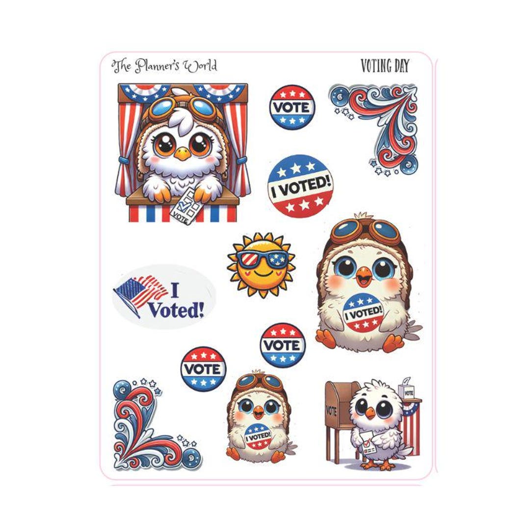 Voting Day Planner Stickers - Voting Stickers - Etsy