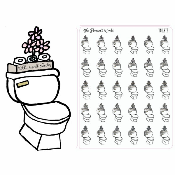 Toilet Sticker - Etsy