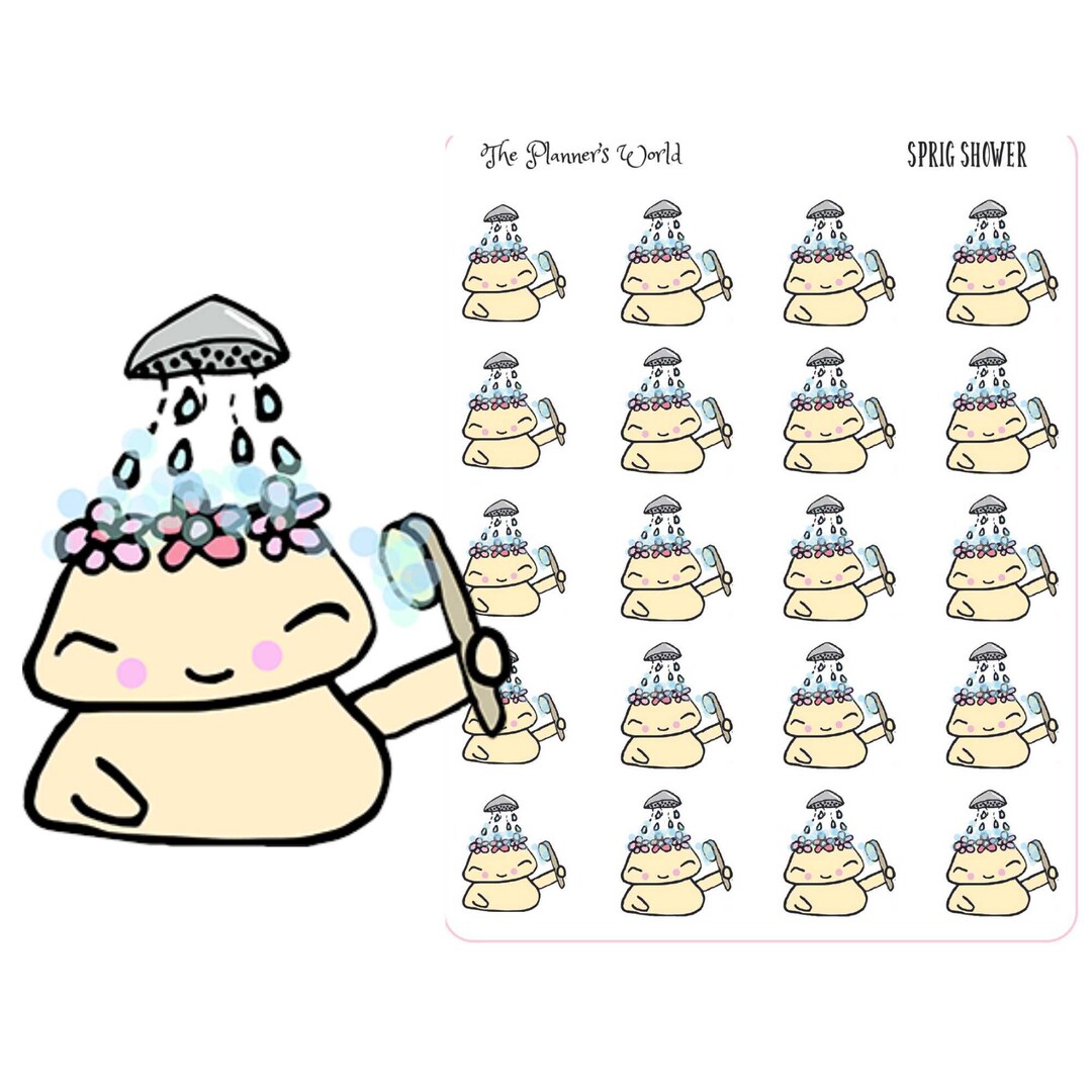 Emoti Character Planner Stickers - Self Care Sticker Sheet - Sprig ...