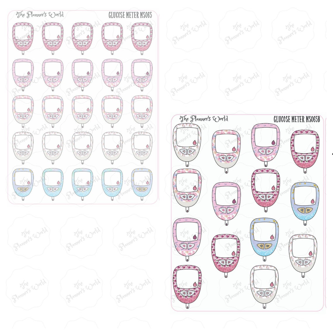 Glucose Meter Stickers Diabetic Stickers Blood Sugar Meter - Etsy