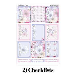 KIT-130 WEEKLY || Watercolor Poppies - WEEKLY Planner Sticker Kit - Etsy