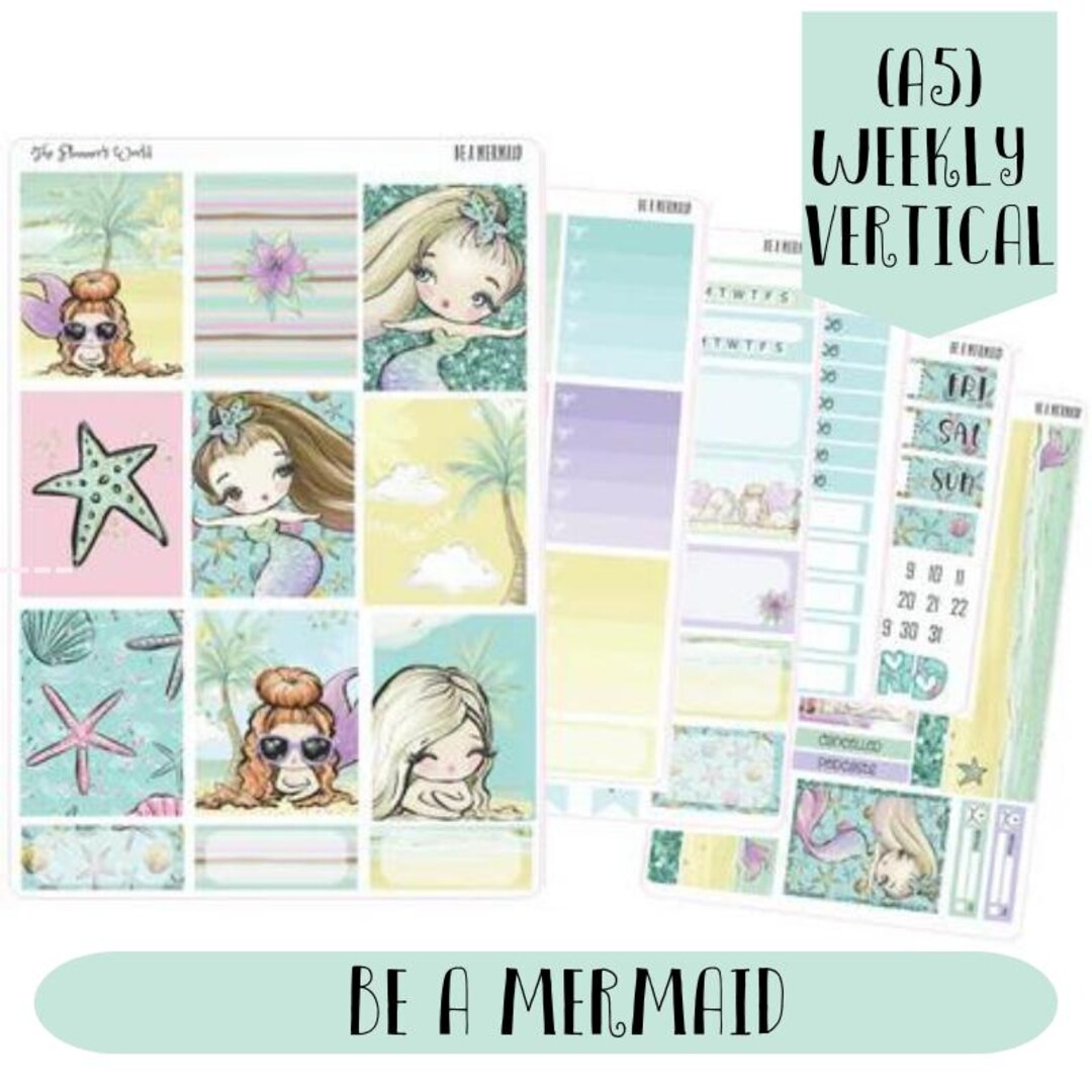 KIT-201 WEEKLY || Be a Mermaid - WEEKLY Planner Sticker Kit - Etsy