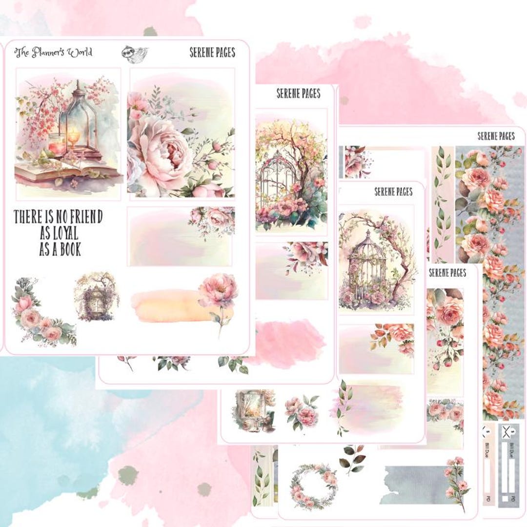 Kit-137 WEEKLY || Serene Pages ESSENTIALS WEEKLY Planner Sticker Kit - Etsy