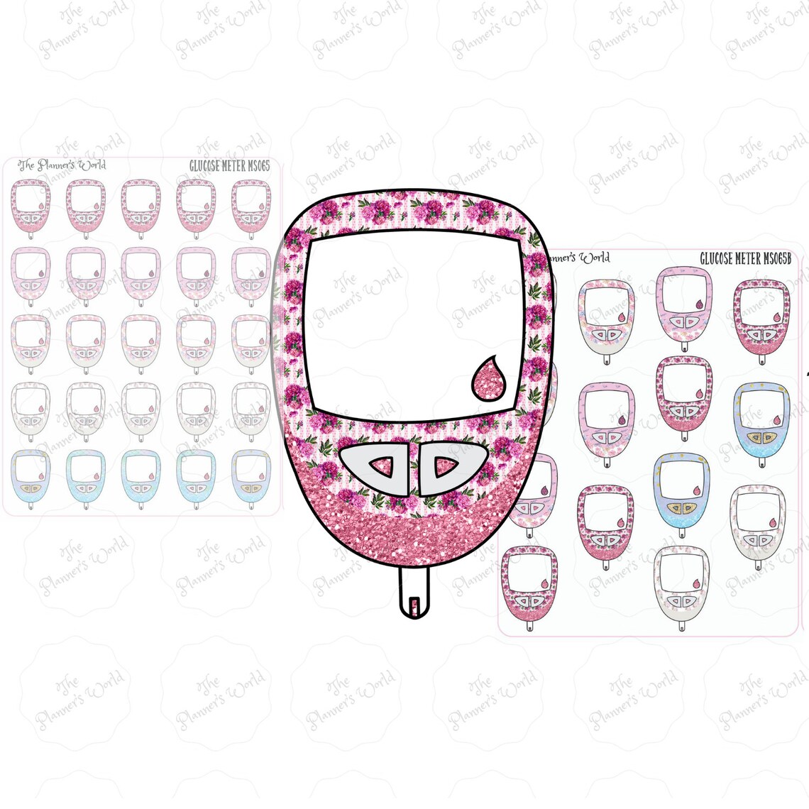 Glucose Meter Stickers Diabetic Stickers Blood Sugar Meter - Etsy