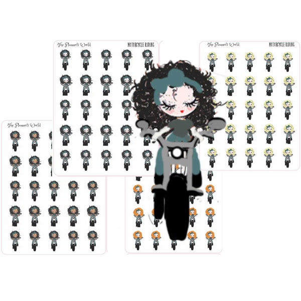 Girl Motorcycle Stickers - Etsy