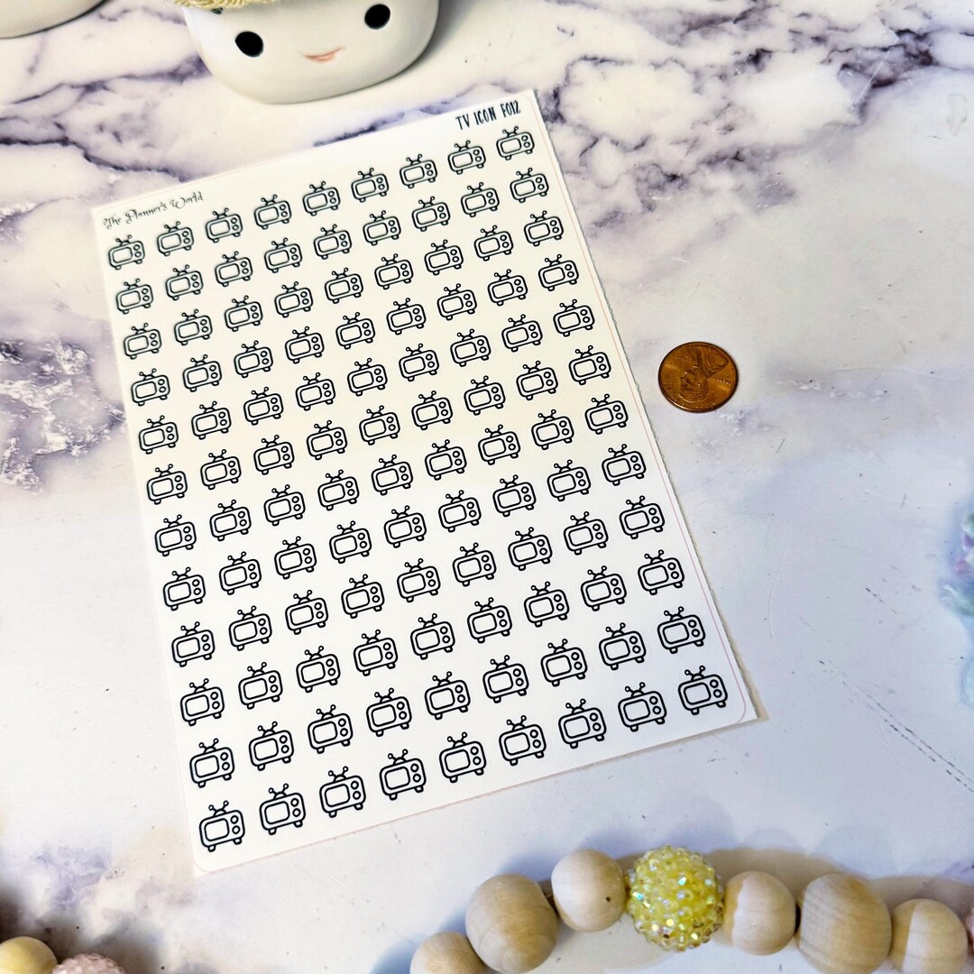 Television Icon Planner Stickers for Binge-watching, Reminders, and TV ...