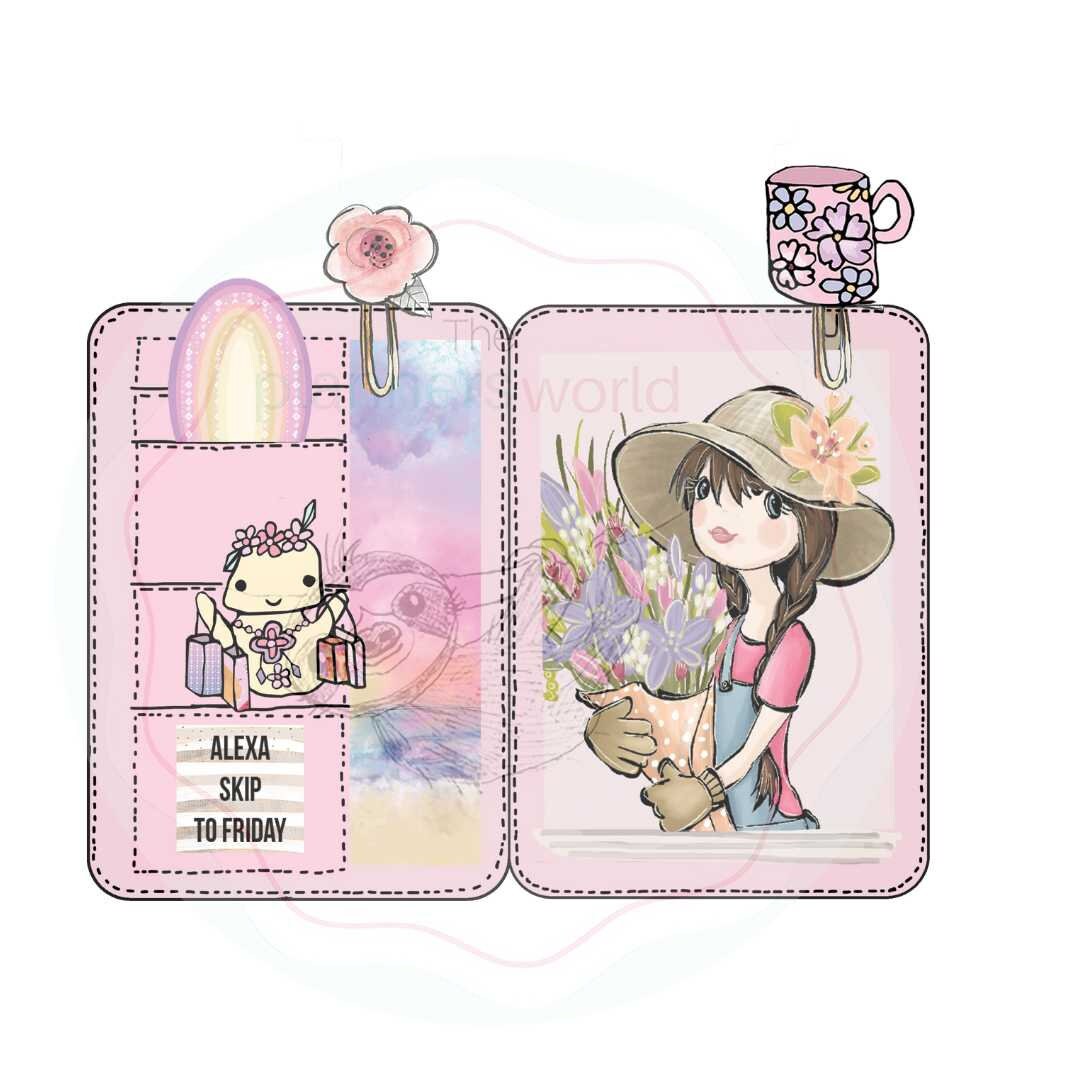 KIT-239 DIECUTS Floral Cafe Mini Planner Die Cut Stickers - Etsy