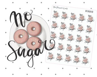 No Sugar Stickers - Etsy