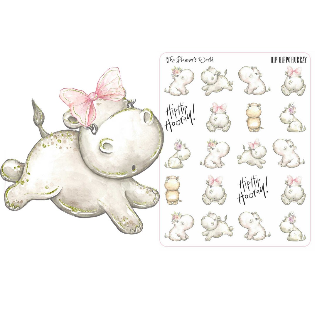 Hippo Sticker Hip Hippo Hurray Planner Stickers - Etsy
