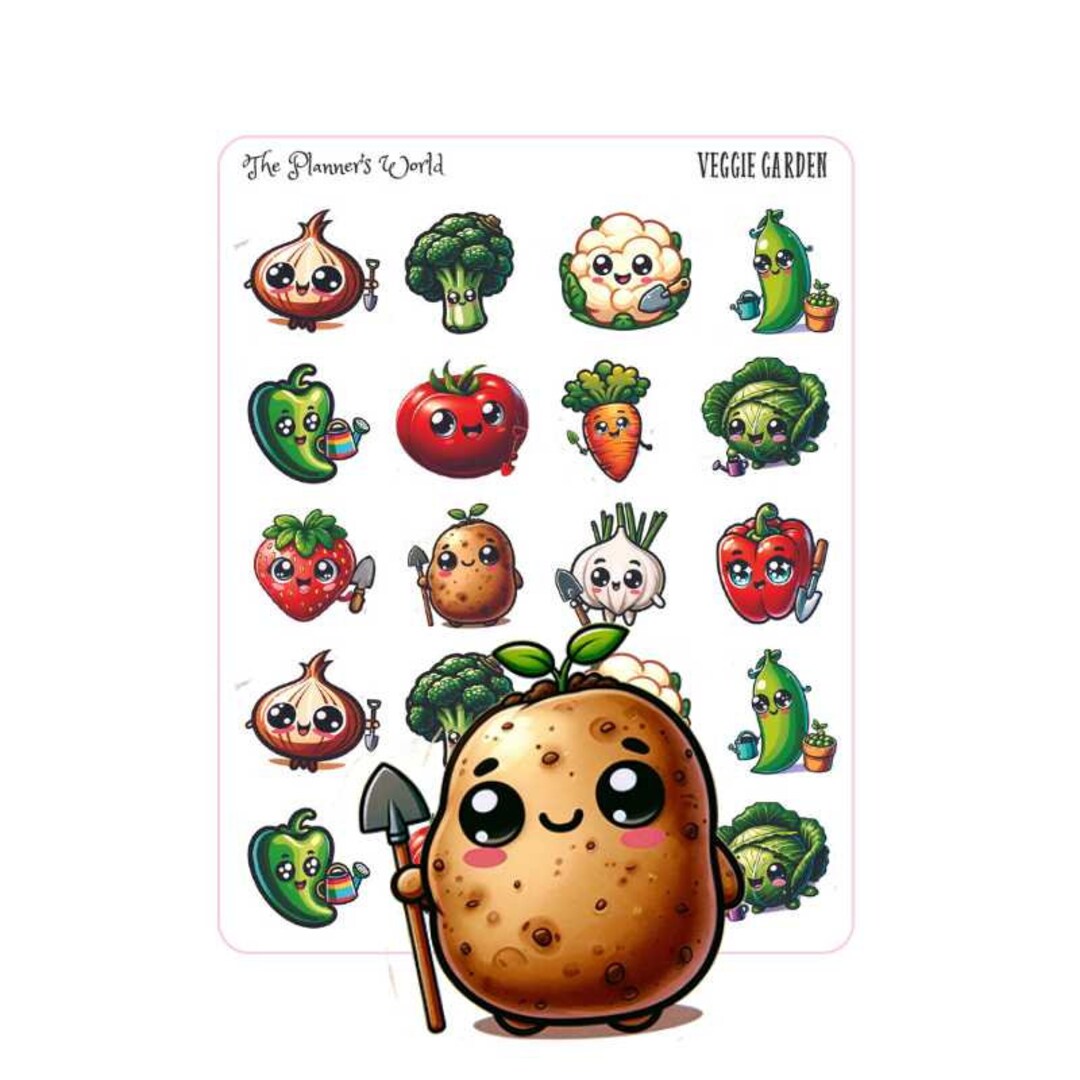 Vegetable Planner Stickers Veggie Garden - Etsy
