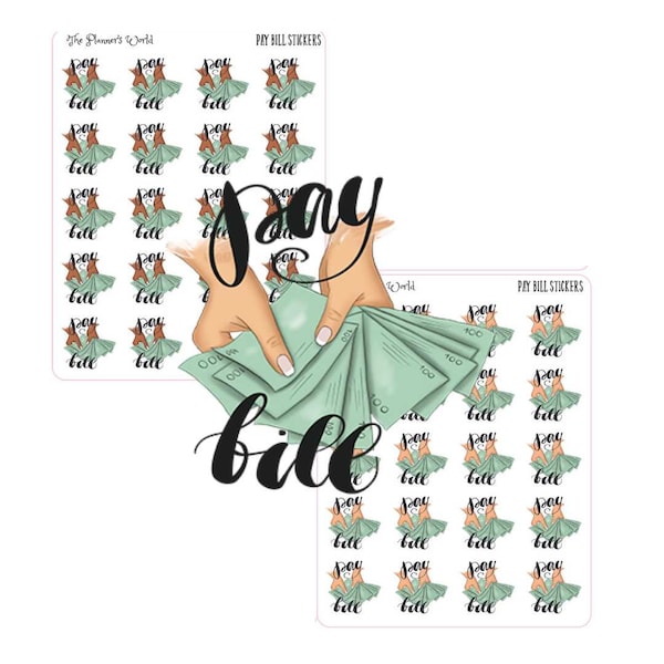 Bill Pay Stickers - Etsy