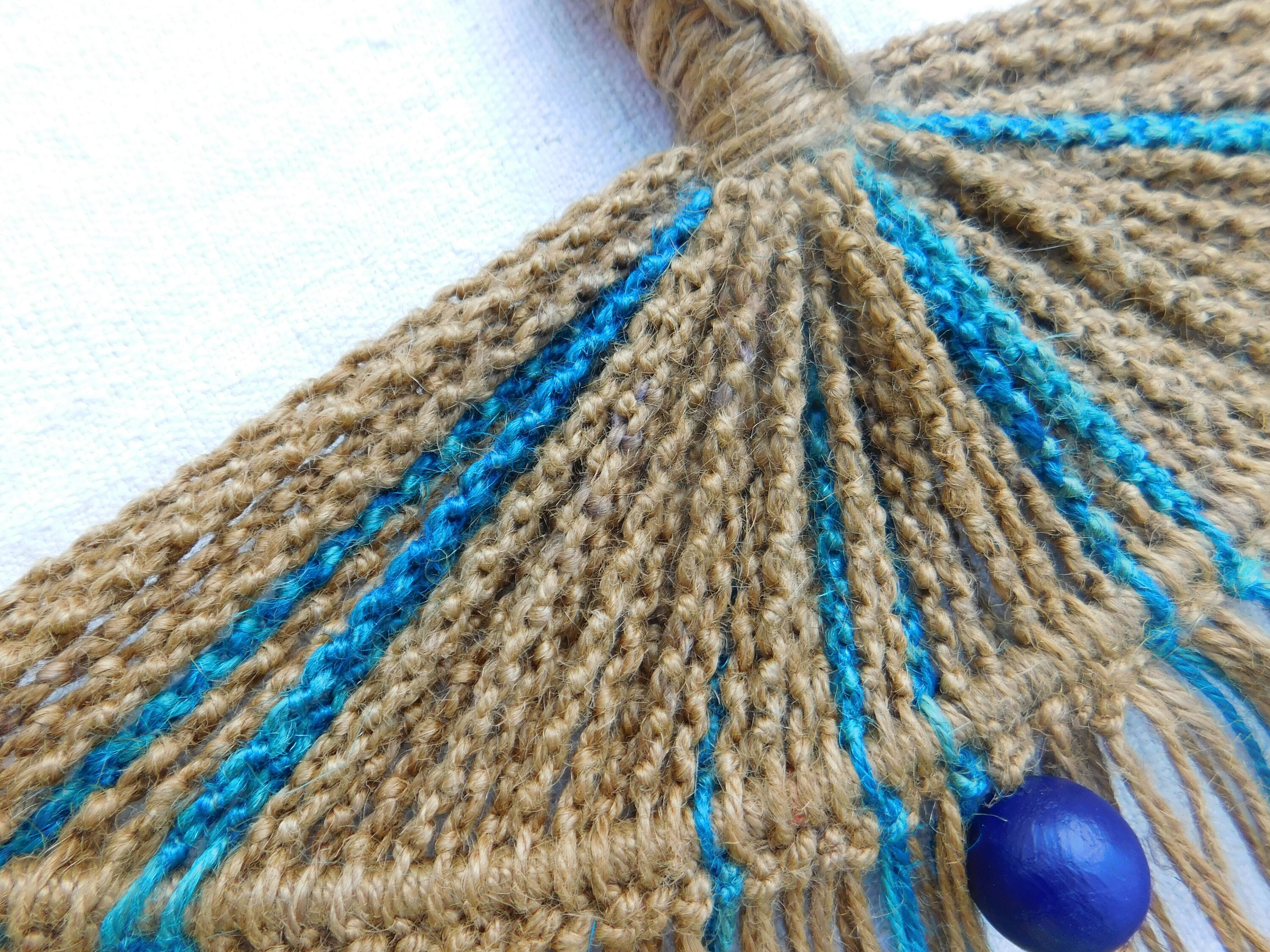 Handmade Macrame Wall Hanging - Tree of Life - Turquoise/blue/beige - Etsy