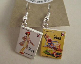 Miniature Book Earrings Collection From the Earring Library - Etsy