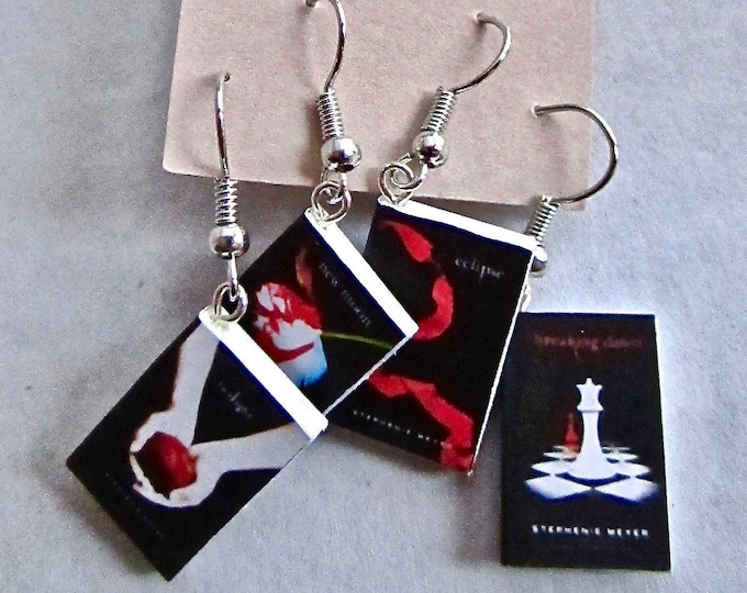 Miniature Book Earrings in Twilight Saga Style From the - Etsy UK