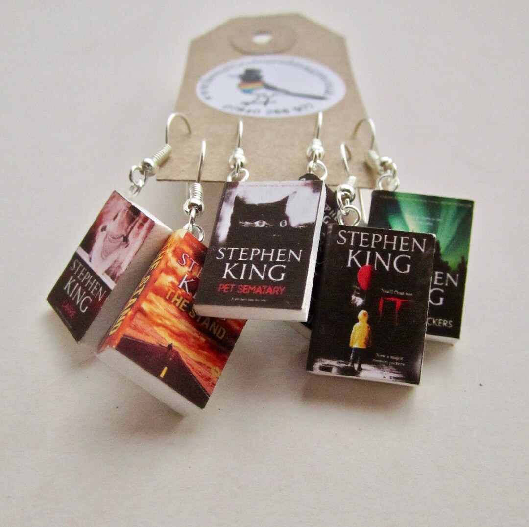 Miniature Book Earrings Collection From "the Earring Library" - Etsy