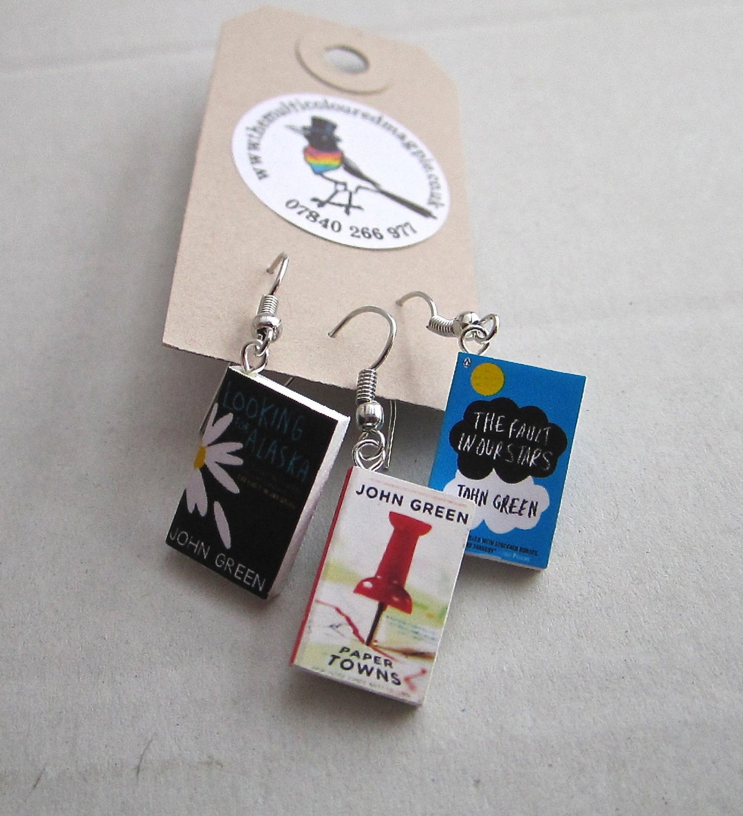 Miniature Book Earrings Collection From "the Earring Library" - Etsy