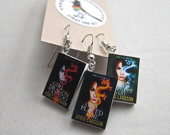 Miniature Book Earrings From "the Earring Library" - Etsy UK