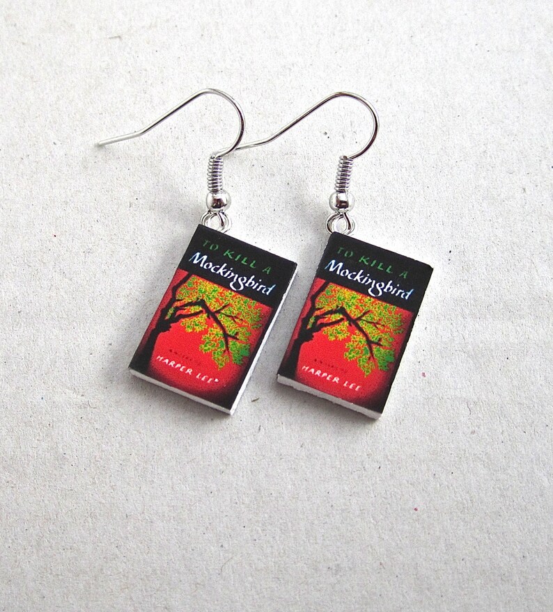 Miniature Book Earrings From the Earring Library - Etsy