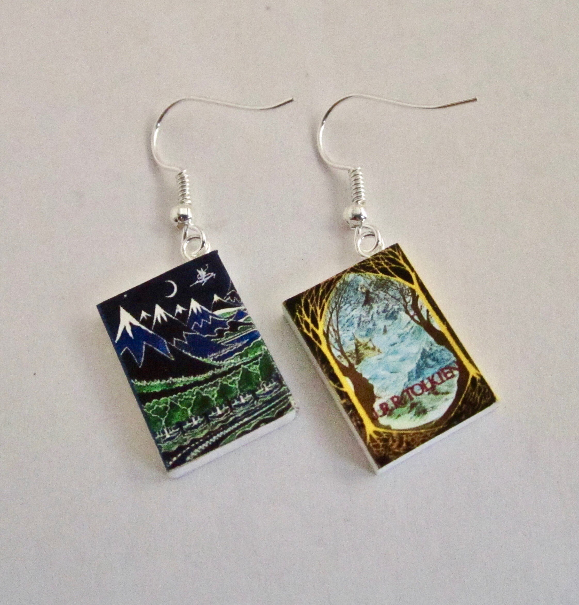 Miniature Book Earrings From the Earring Library - Etsy UK