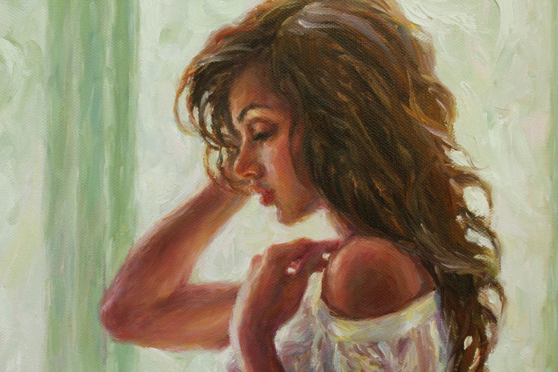 Female Figure Painting by Pat Kelley Original Oil on Canvas | Etsy