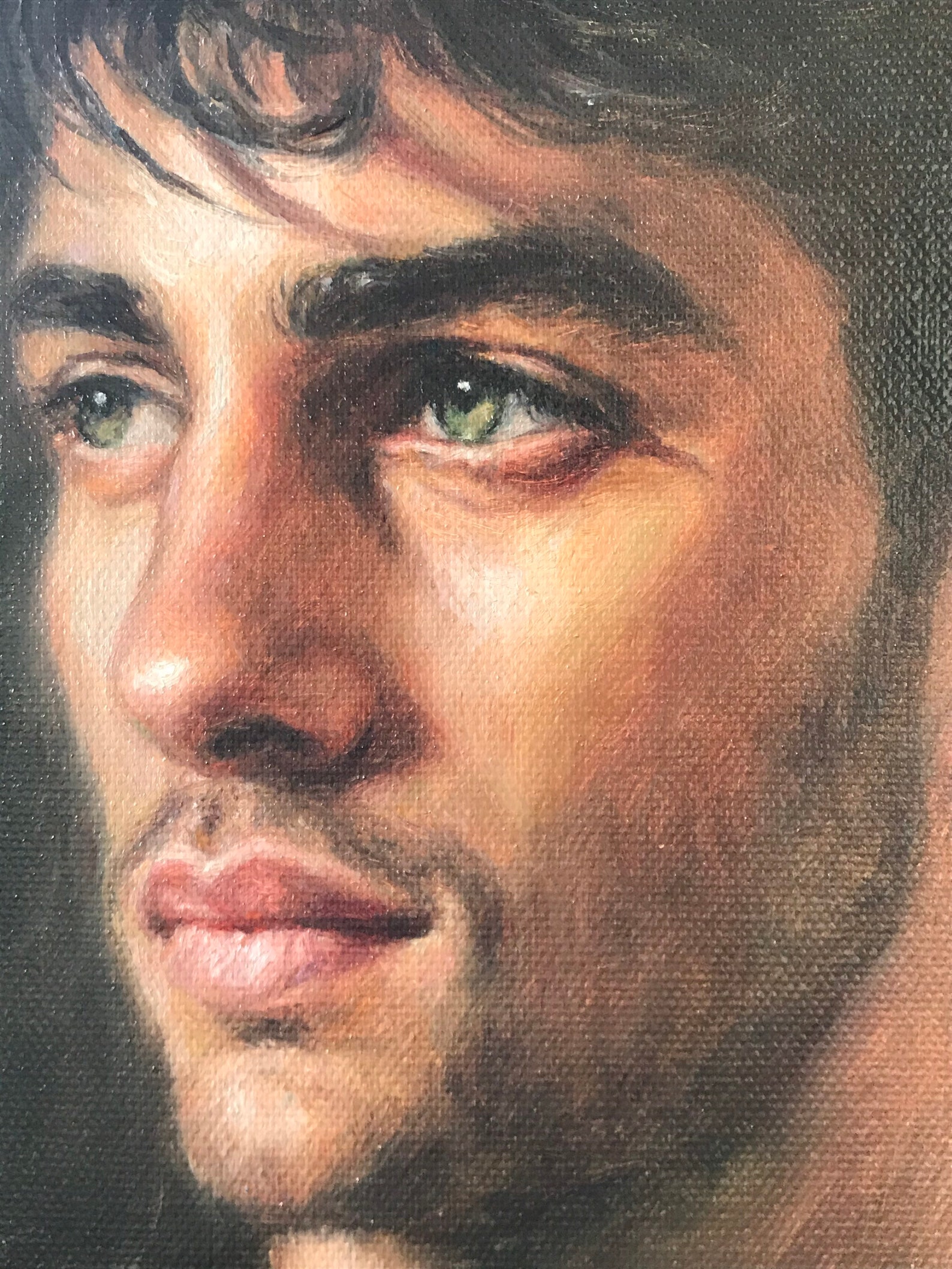 Male Portrait Study. Art Print From Original Oil Painting by | Etsy