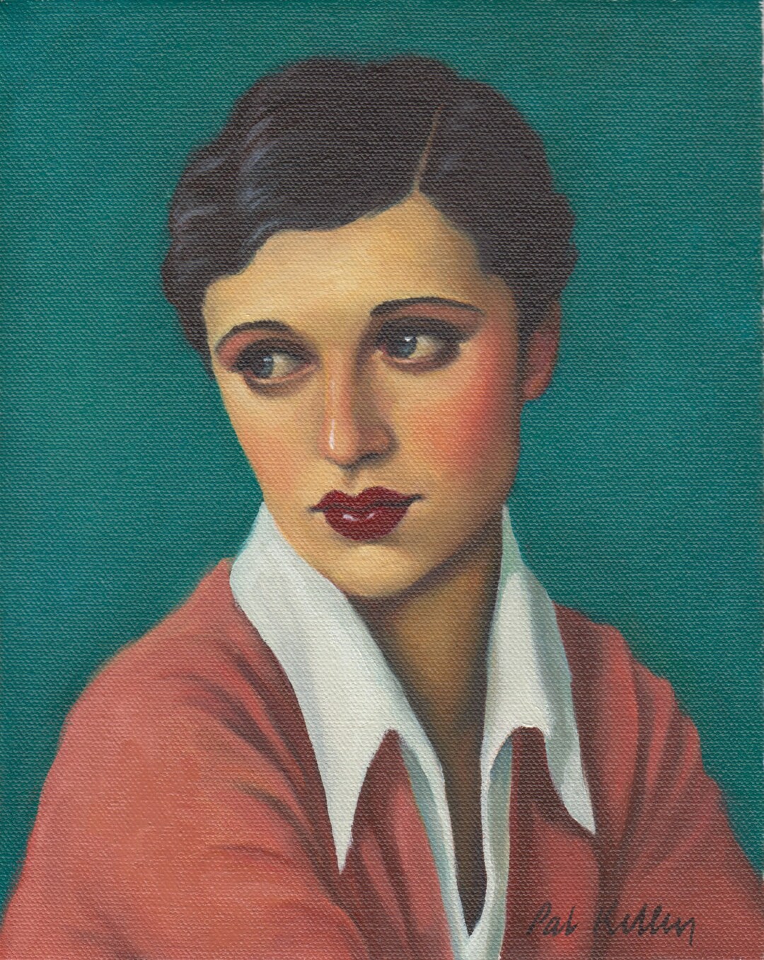 Art Deco Flapper Portrait Print by Pat Kelley: 1920s Vintage Vibe - Etsy