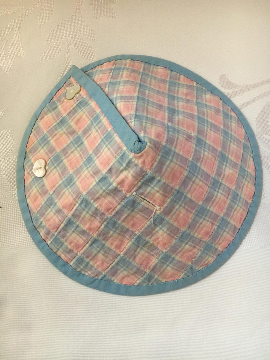 Vintage Handmade Baby Bonnet—tent-shaped, Reversible, Quilted Cotton ...