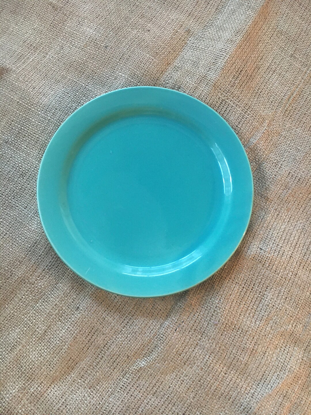 Vintage Early 1930’s-1940’s Heavy Ceramic Plate in Teal Green or Deep ...