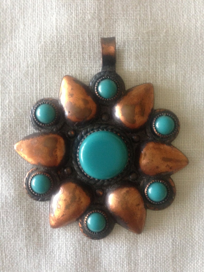 Vintage Mid Century Native American Trading Post Solid Copper - Etsy