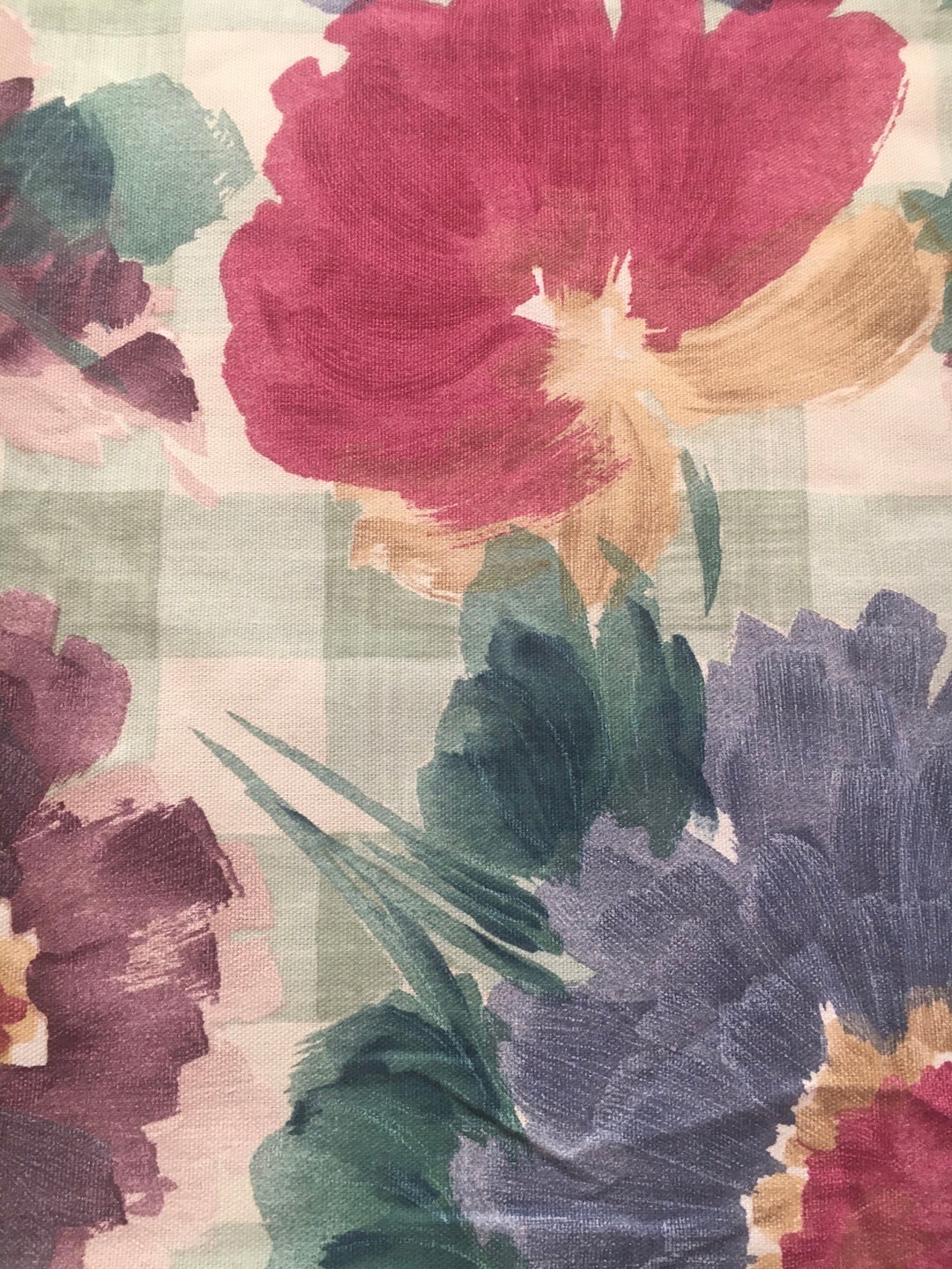 Vintage 1993 House N Home Decor Screen Print Fabric/yardage—huge Water ...