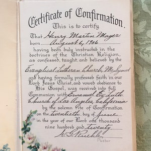 Antique(1906) Confirmation Booklet/pamphlet—intact Religious Paper ...