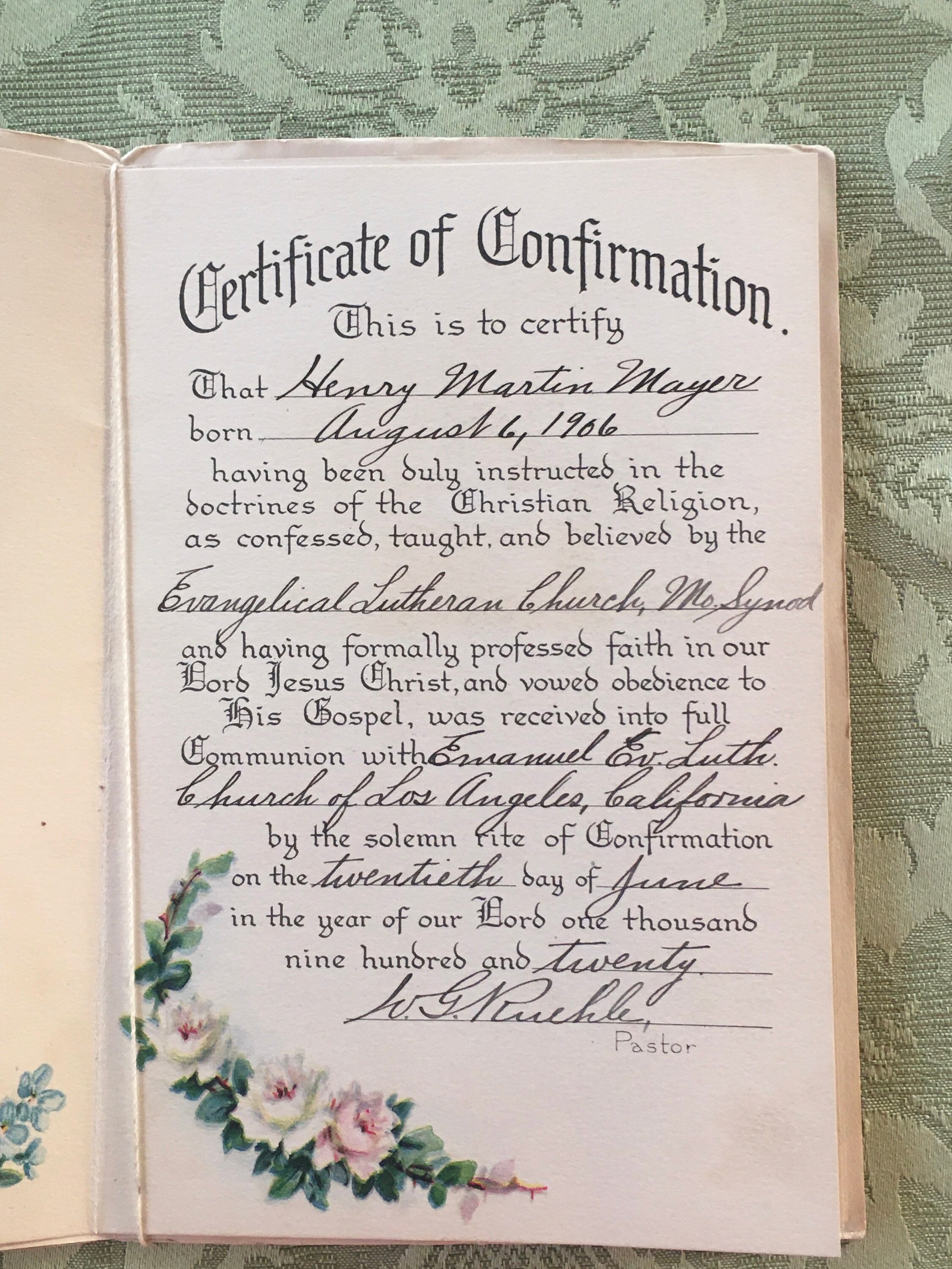 Antique1906 Confirmation Booklet/pamphletintact Religious Paper ...