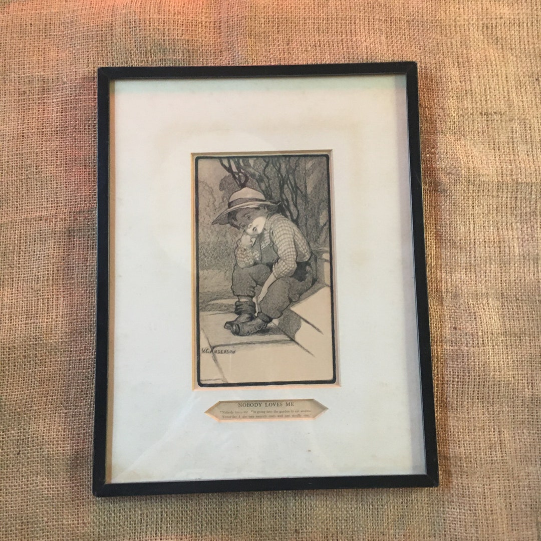 Antique V.C. Anderson(victor Coleman) Matted & Framed Black and White ...