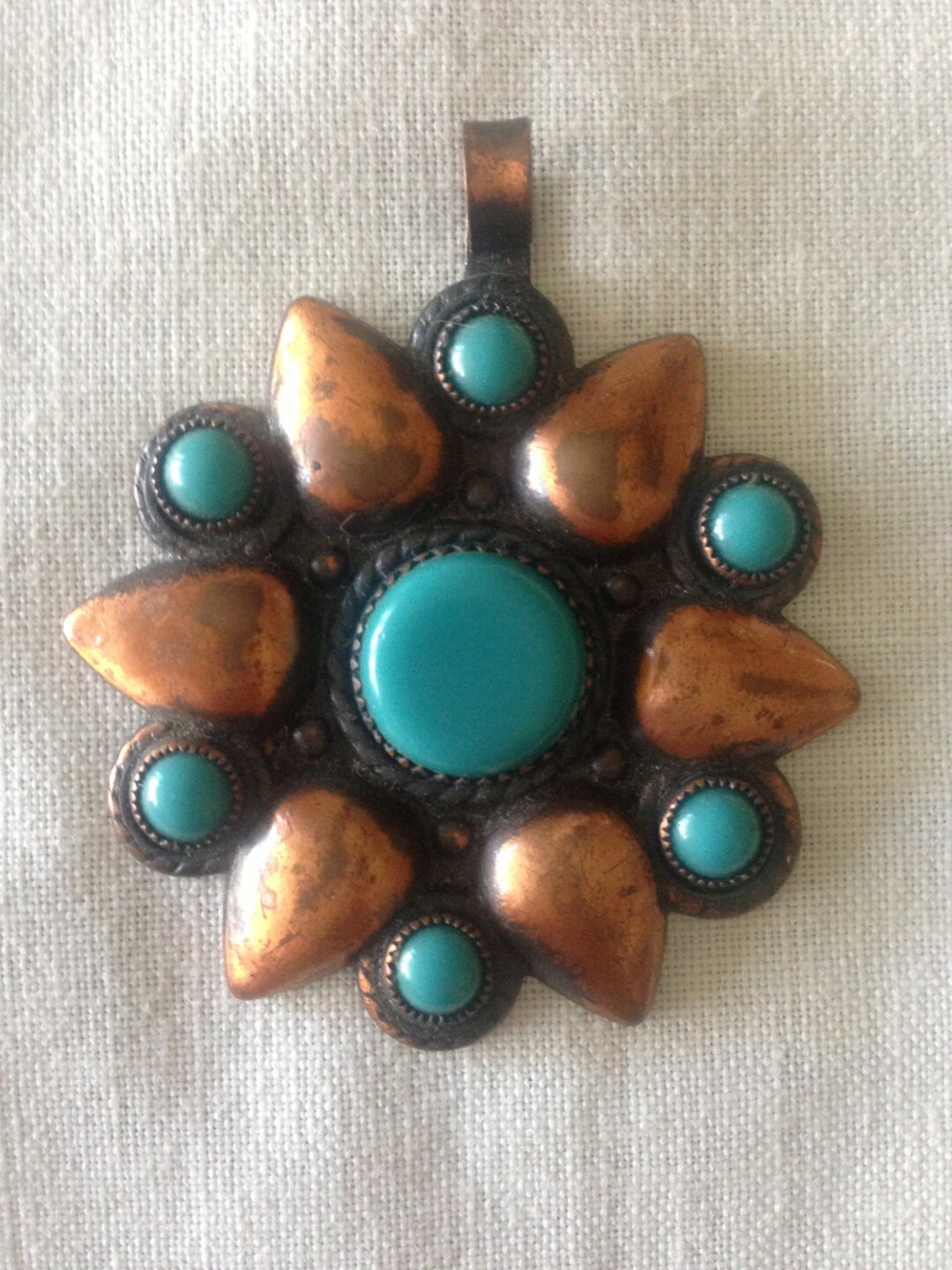Vintage Mid Century Native American Trading Post Solid Copper - Etsy