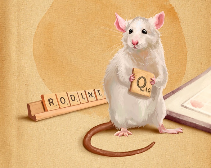 Literat 8x10 Rat Art Print - Etsy