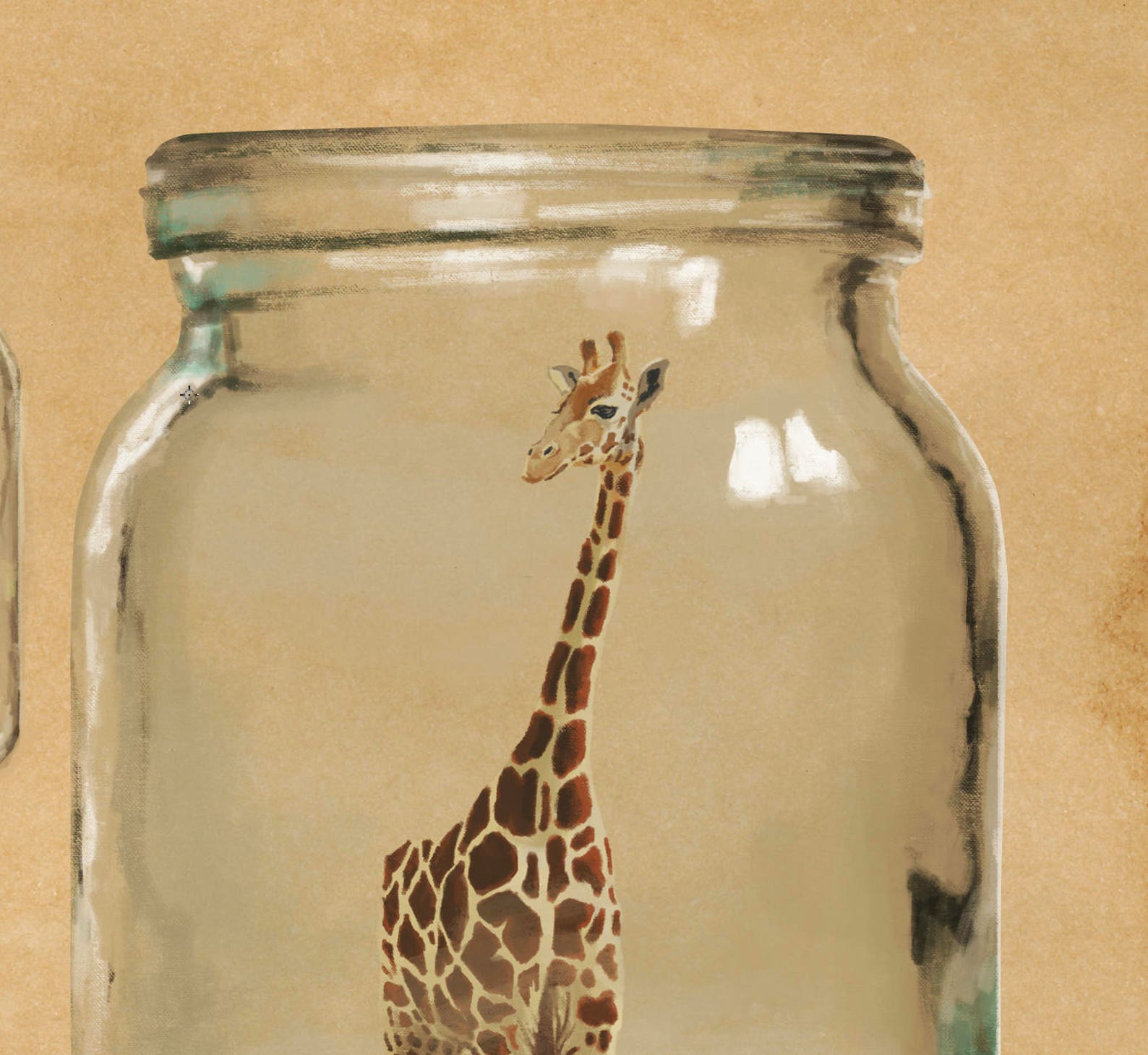 Cute Animals in Jars 8x10 or 11x14 Art Print - Etsy Norway