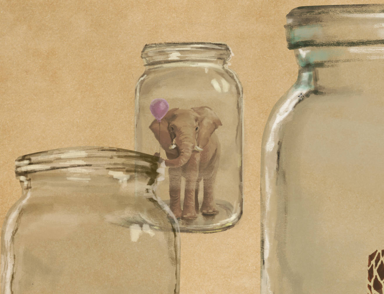 Cute Animals in Jars 8x10 or 11x14 Art Print - Etsy Norway
