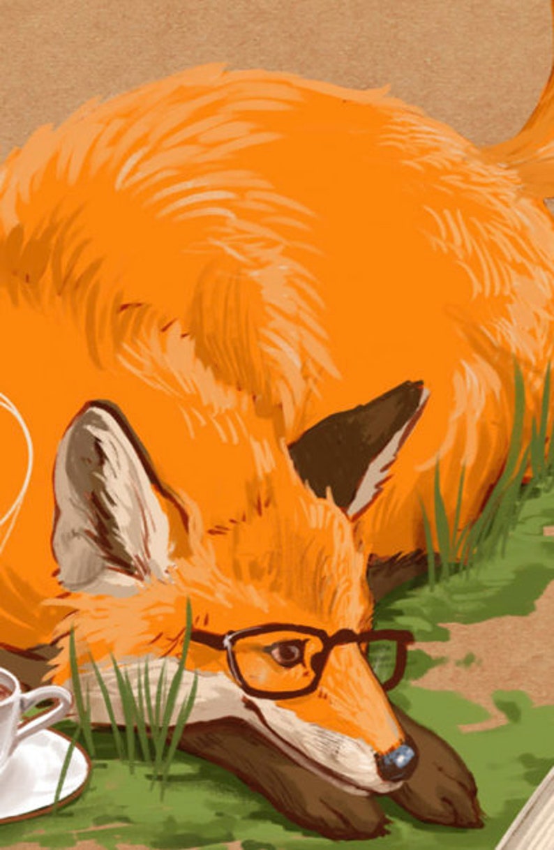 Cozy Fox 11x14 Art Print | Etsy