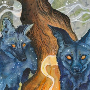 The Guardians Wolves in Forest 8x10 Art Print - Etsy