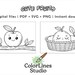 Cute Fruit Coloring Pages | Kawaii Food Characters | Printable PDF ...