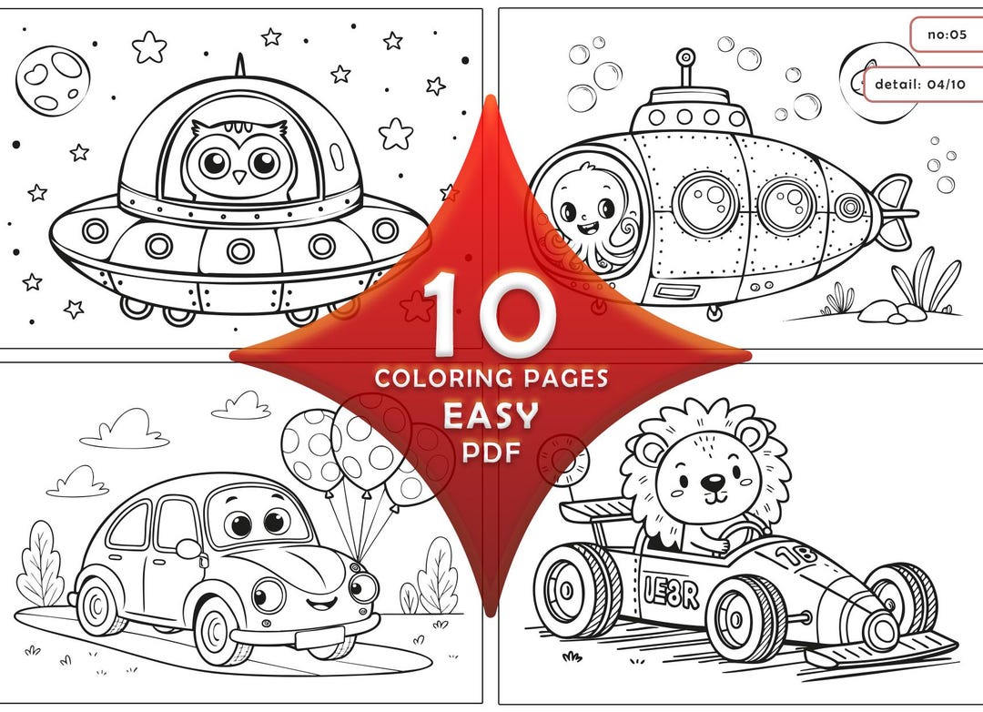 Vroom Vroom! Cute Car Coloring Pages for Kids | Fun & Printable ...